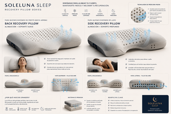 Almohada Ergonómica con Gel Refrescante – Soleluna Sleep